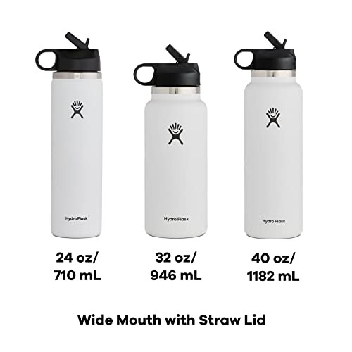 24 oz Wide Mouth Straw Lid White & Flex Boot - Accessory Silicone Water Bottle Protector - Dishwasher Safe, BPA-Free, Non-Toxic Small