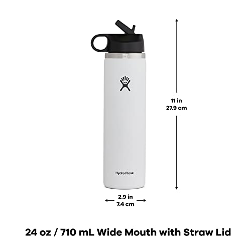 24 oz Wide Mouth Straw Lid White & Flex Boot - Accessory Silicone Water Bottle Protector - Dishwasher Safe, BPA-Free, Non-Toxic Small