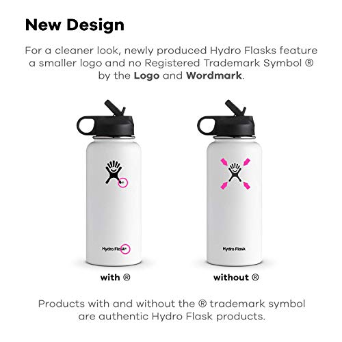 Hydro Flask Wide Mouth Water Bottle, Straw Lid, Old Style Design - 32 oz, Watermelon