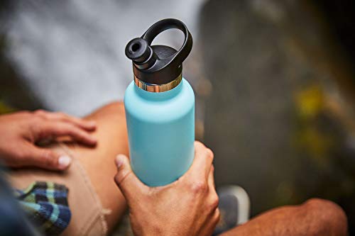 Hydro Flask 21 oz. Water Bottle - Stainless Steel, Reusable, Vacuum Insulated with Standard Mouth with Sport Cap, Olive