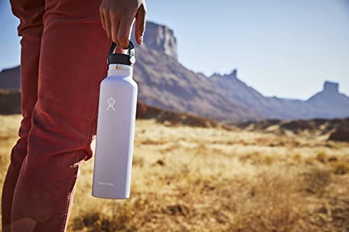 Hydro Flask 21 oz. Water Bottle - Stainless Steel, Reusable, Vacuum Insulated with Standard Mouth with Sport Cap, Olive