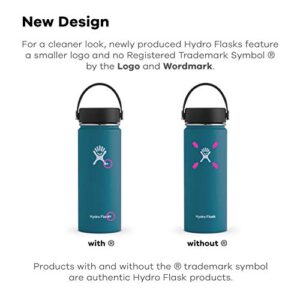 Hydro Flask Water Bottle - Stainless Steel & Vacuum Insulated - Wide Mouth with Leak Proof Flex Cap - Old Style Design - 18 oz, Olive