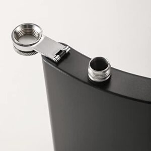 Hip Flask for Liquor 8 Oz Stainless Steel Leak proof with Funnel,Alcohol Drinking Flask for men(Black)