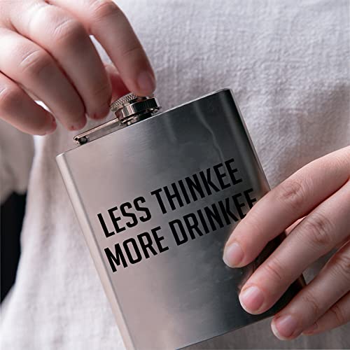 Personalized 6oz Stainless Steel Flask - Metal Hip Pocket Discreet Flask – Custom Groomsmen Gifts – Liquor Whiskey Gifts for Men Women, Printed Your Text Here