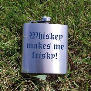 Personalized 6oz Stainless Steel Flask - Metal Hip Pocket Discreet Flask – Custom Groomsmen Gifts – Liquor Whiskey Gifts for Men Women, Printed Your Text Here