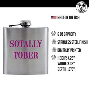 Personalized 6oz Stainless Steel Flask - Metal Hip Pocket Discreet Flask – Custom Groomsmen Gifts – Liquor Whiskey Gifts for Men Women, Printed Your Text Here