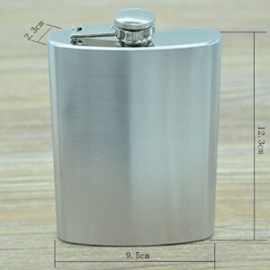 8oz Stainless Steel Portable Hip Flask Flagon Wine Whiskey Pot Cover Bottle Funnel Travel Drinkware Wine Cup