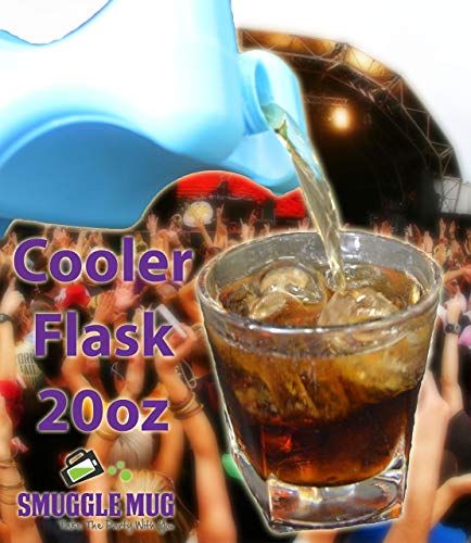 Cooler Flask 20oz Ice Pack Flask Two Pack with Lid Seals by Smuggle Mug (2-Pack)