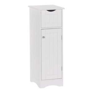 riverridge, white ashland slim cabinet with drawer, size