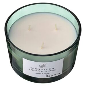 Michaels Bulk 8 Pack: Eucalyptus & Sage 3-Wick Jar Candle by Ashland®