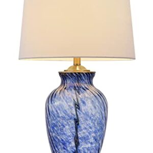 28" Height Ashland Sky Blue Glass Table Lamp