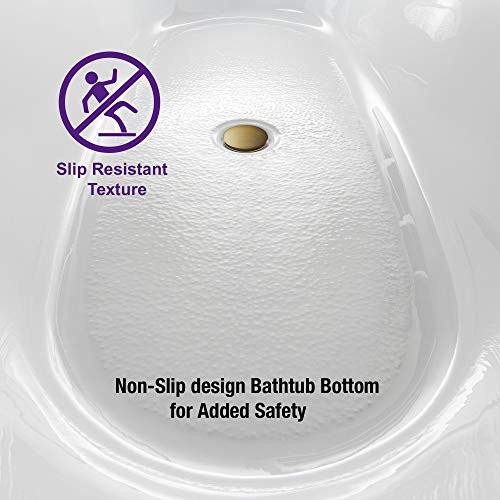 WOODBRIDGE 59" BTA1514-BG-Drain &O+ Pillow Bathtub, Brushed Gold