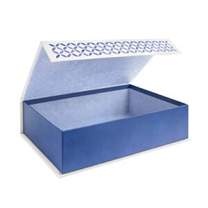 Ashland MICHAELS Medium Blue Tile Decorative Box with Tab Closure