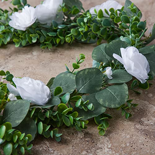 Michaels 6ft. White Rose Foliage Garland by Ashland®