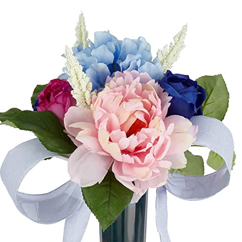 Michaels Pink & Blue Peony, Rose & Hydrangea Cone by Ashland®