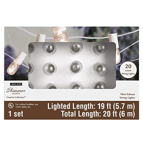 Ashland Michaels 20ct. Creative Collection™ Shimmer Lights Vintage Edison String Lights