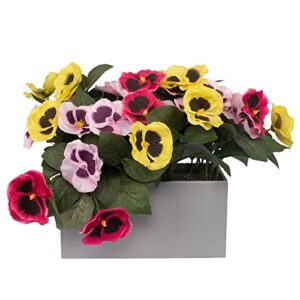 ashland michaels 16”; multicolor pansy in ceramic pot