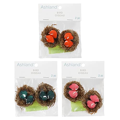 Michaels Bulk 12 Packs: 2 ct. (24 Total) Assorted Bird in Nest by Ashland®