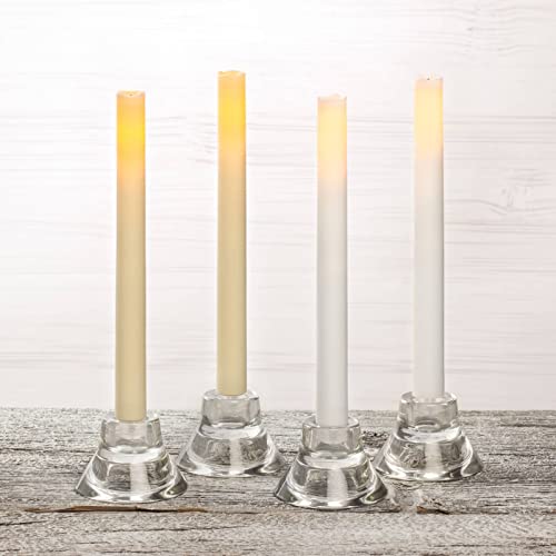 Ashland Michaels 9”; Cream Flameless LED Taper Candles, 2ct