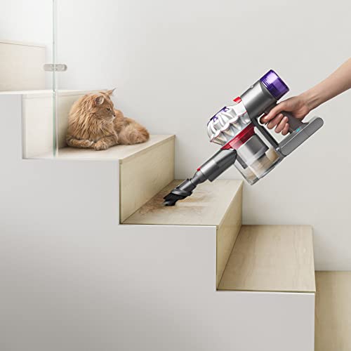 Dyson V7 Advanced Cordless Stick Vacuum Cleaner - Silver - Light Weight and to Clean up high, Battery Operated, Portable, Carpet and Hard Floor Cleaning + USB A to C Cable