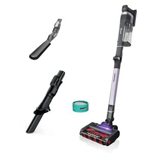 shark iz862h stratos cordless vacuum with clean sense iq and odor neutralizer, duoclean powerfins hairpro, includes duster crevice tool & anti-allergen brush, up to 60 minute runtime, ash purple