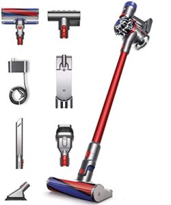 dyson v8 fluffy cordless vacuum – red