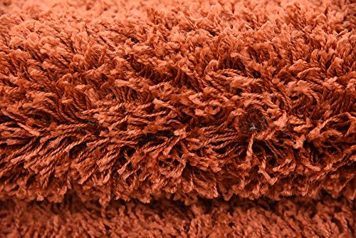 Unique Loom Solid Shag Collection Area Rug (4' 1" x 6' 1", Terracotta)