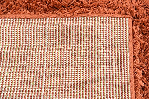 Unique Loom Solid Shag Collection Area Rug (4' 1" x 6' 1", Terracotta)