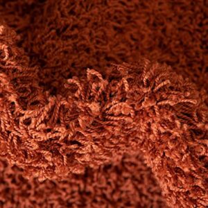 Unique Loom Solid Shag Collection Area Rug (4' 1" x 6' 1", Terracotta)