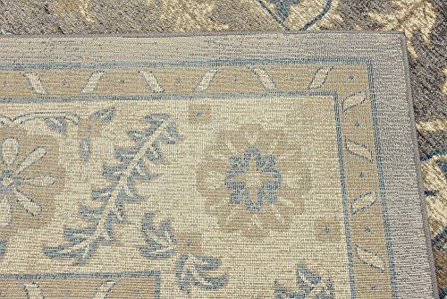 Unique Loom Salzburg Collection Classic Traditional Design Oriental Inspired Border Area Rug, 9 ft x 12 ft, Gray/Beige