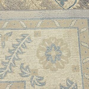 Unique Loom Salzburg Collection Classic Traditional Design Oriental Inspired Border Area Rug, 9 ft x 12 ft, Gray/Beige