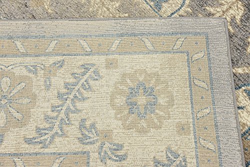 Unique Loom Salzburg Collection Classic Traditional Design Oriental Inspired Border Area Rug, 9 ft x 12 ft, Gray/Beige