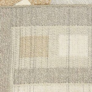 Unique Loom Modern Collection Geometric, High-Low Pile, Vintage, Arrows, Indoor and Outdoor Area Rug, 9 ft x 12 ft, Light Brown/Beige