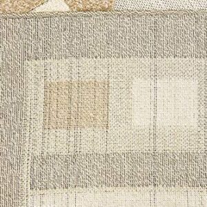 Unique Loom Modern Collection Geometric, High-Low Pile, Vintage, Arrows, Indoor and Outdoor Area Rug, 9 ft x 12 ft, Light Brown/Beige