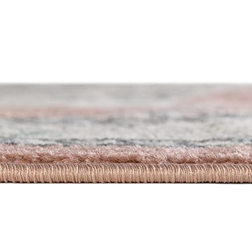 Unique Loom Parker Collection Area Rug - Merakli (10' x 14' Rectangle, Rose/Gray)