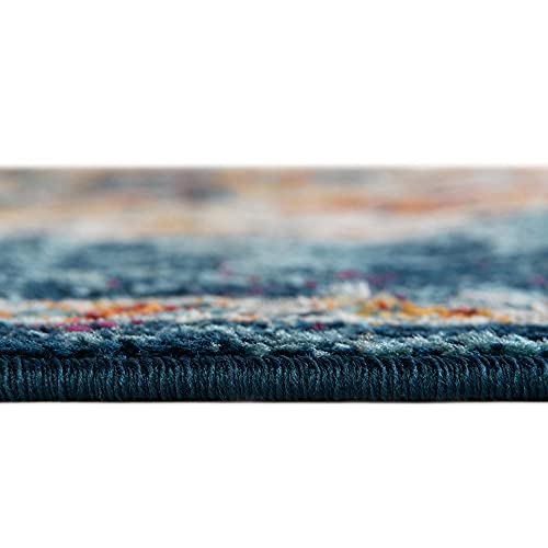 Unique Loom Parker Collection Area Rug - Kokulu (10' x 14' Rectangle, Multi/Blue)