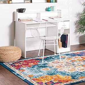 Unique Loom Parker Collection Area Rug - Kokulu (10' x 14' Rectangle, Multi/Blue)