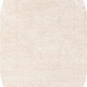 Unique Loom Solo Collection Area Rug - Calabasas (3' 3" x 5' 3" Oval, Ivory)