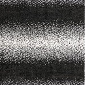 Unique Loom Hygge Shag Collection Area Rug - Gradient (9' x 12' Rectangle, Black and White)