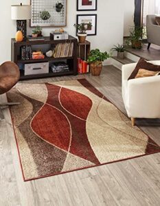 unique loom autumn collection area rug – plantation (rectangular 10′ 0″ x 13′ 0″, multi/ beige)