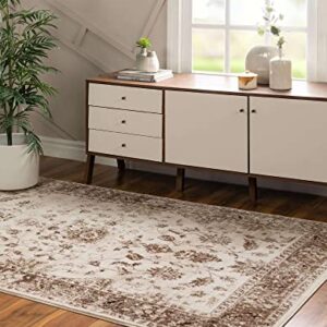 Unique Loom Rushmore Collection Area Rug - Lincoln (10' x 14' Rectangle, Cream/Beige)