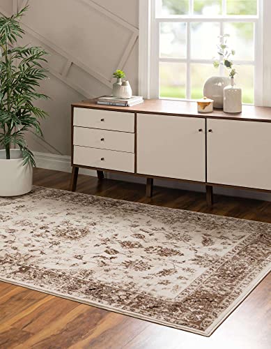 Unique Loom Rushmore Collection Area Rug - Lincoln (10' x 14' Rectangle, Cream/Beige)