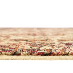 Unique Loom Saturn Collection Area Rug - Outlook (Rectangular 9' 0" x 12' 0", Cream/ Black)