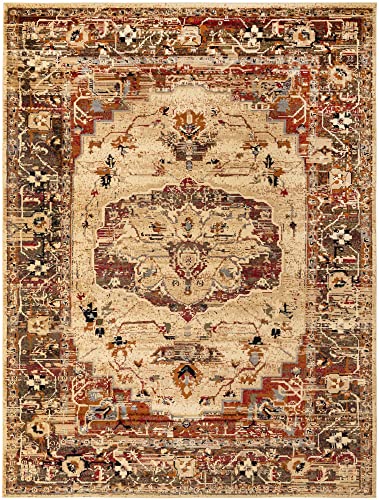 Unique Loom Saturn Collection Area Rug - Outlook (Rectangular 9' 0" x 12' 0", Cream/ Black)