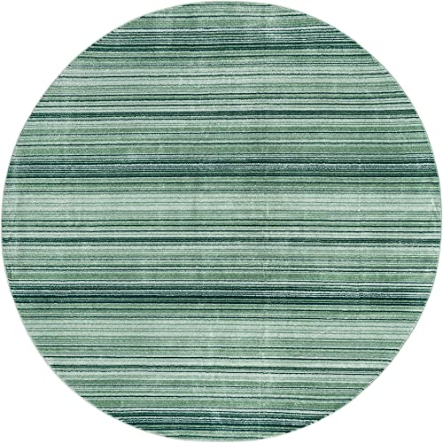 Unique Loom Gemstone Collection Area Rug - Topaz (Round 9' 8" x 9' 8", Green/Olive)