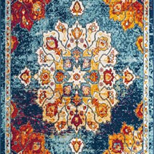 Unique Loom Parker Collection Area Rug - Kokulu (6' x 9' Rectangle, Multi/Blue)