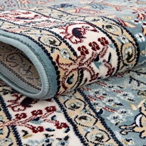 Unique Loom Narenj Collection Area Rug - Bristol (10' Square, Blue/Beige)