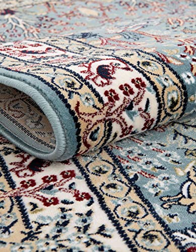 Unique Loom Narenj Collection Area Rug - Bristol (10' Square, Blue/Beige)