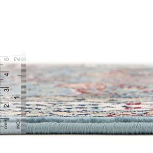 Unique Loom Narenj Collection Area Rug - Bristol (10' Square, Blue/Beige)