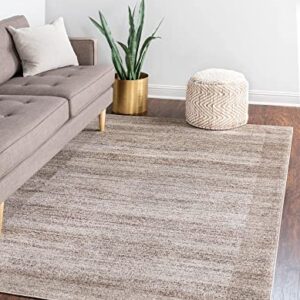 Unique Loom Del Mar Collection Area Rug-Transitional Inspired with Modern Contemporary Design, 10' 0 x 13' 0 Rectangular, Beige/Tan